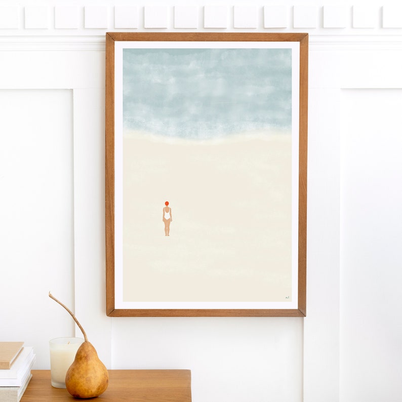 Coastal Abstract Wall Art Minimalist Beach Painting - Etsy