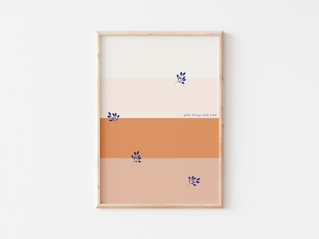 Good Things Take Time Printable, Color Block Art Print, Abstract ...