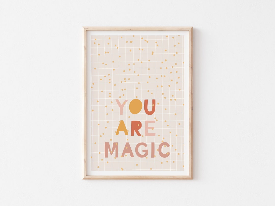 You Are Magic Typography Printable Wall Art, Motivational Wall Decor ...