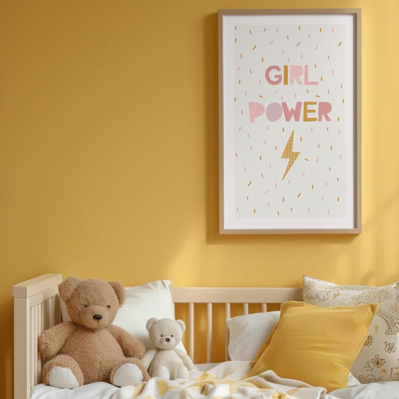 Girl Power Print, Girl Power Printable Wall Art, Feminist Wall Art ...