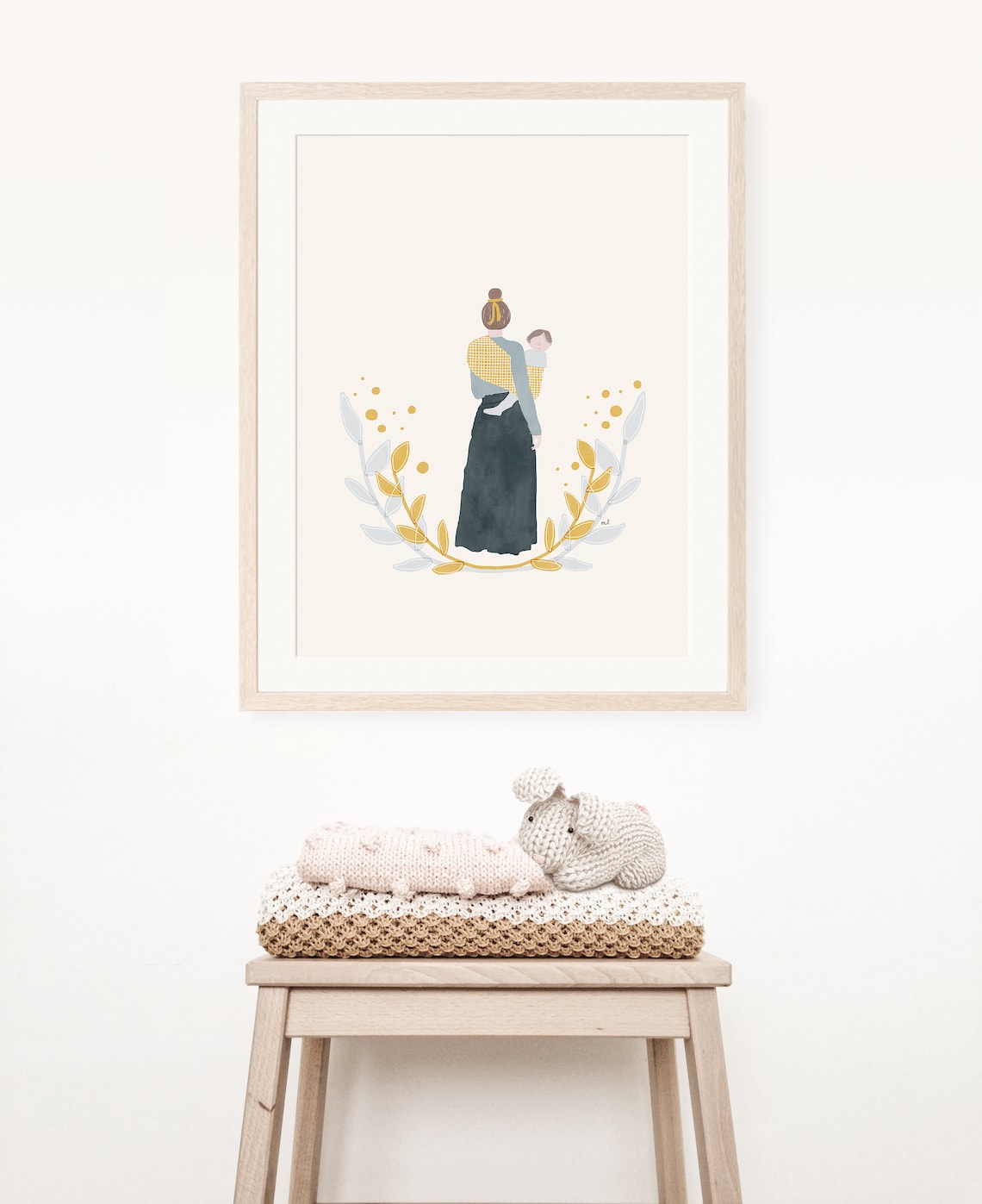 Printable Motherhood Art Maternity Art Mother Baby Print | Etsy