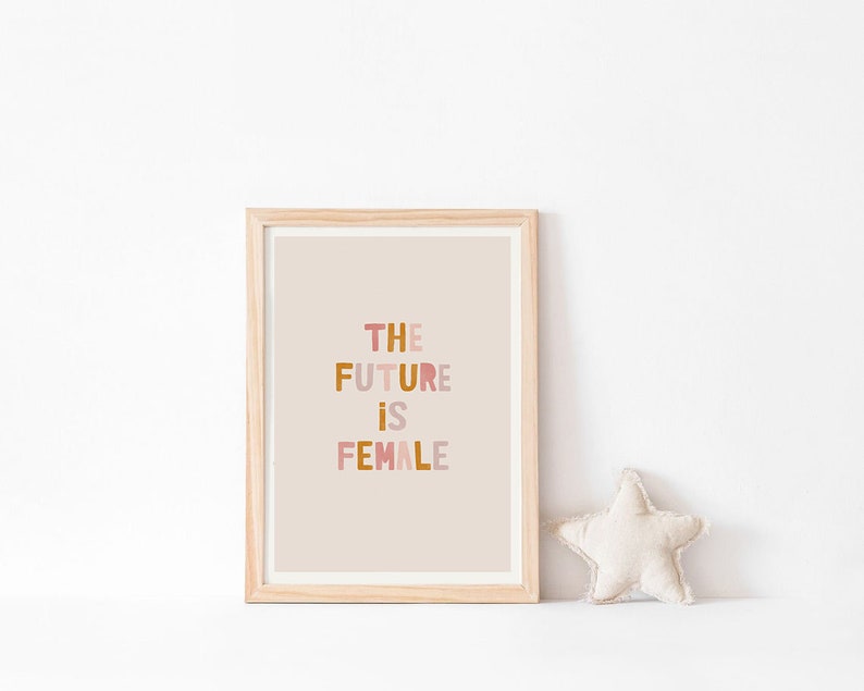 The Future is Female Poster Printable Quotes Feminist Art - Etsy
