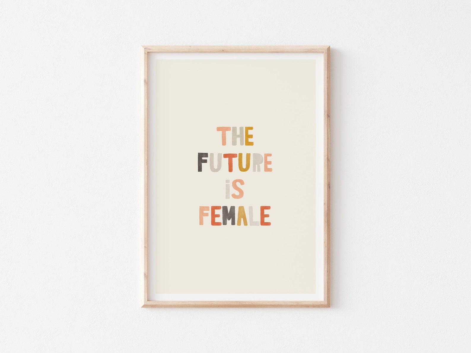 Set of 2 Kids Printables the Future is Female Poster Girl | Etsy