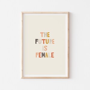 Set of 2 Kids Printables the Future is Female Poster Girl - Etsy