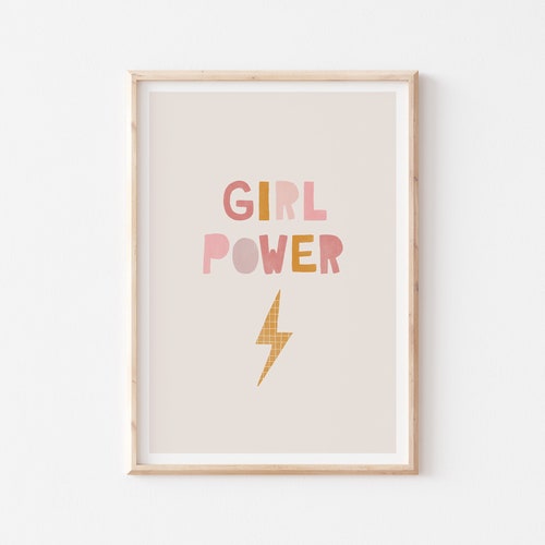 Girl Power Print Girl Power Poster Grl Pwr Poster Modern - Etsy