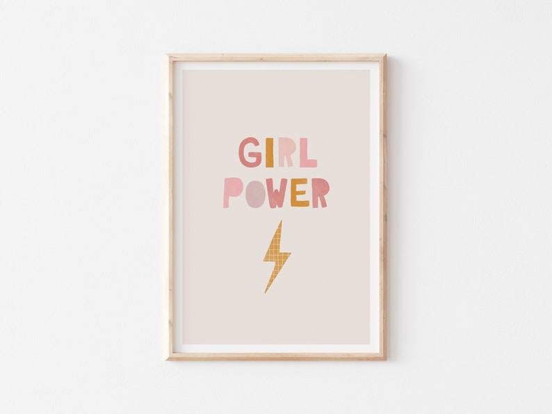 Girl Power Print Girl Power Poster Girl Power Wall Art Grl | Etsy