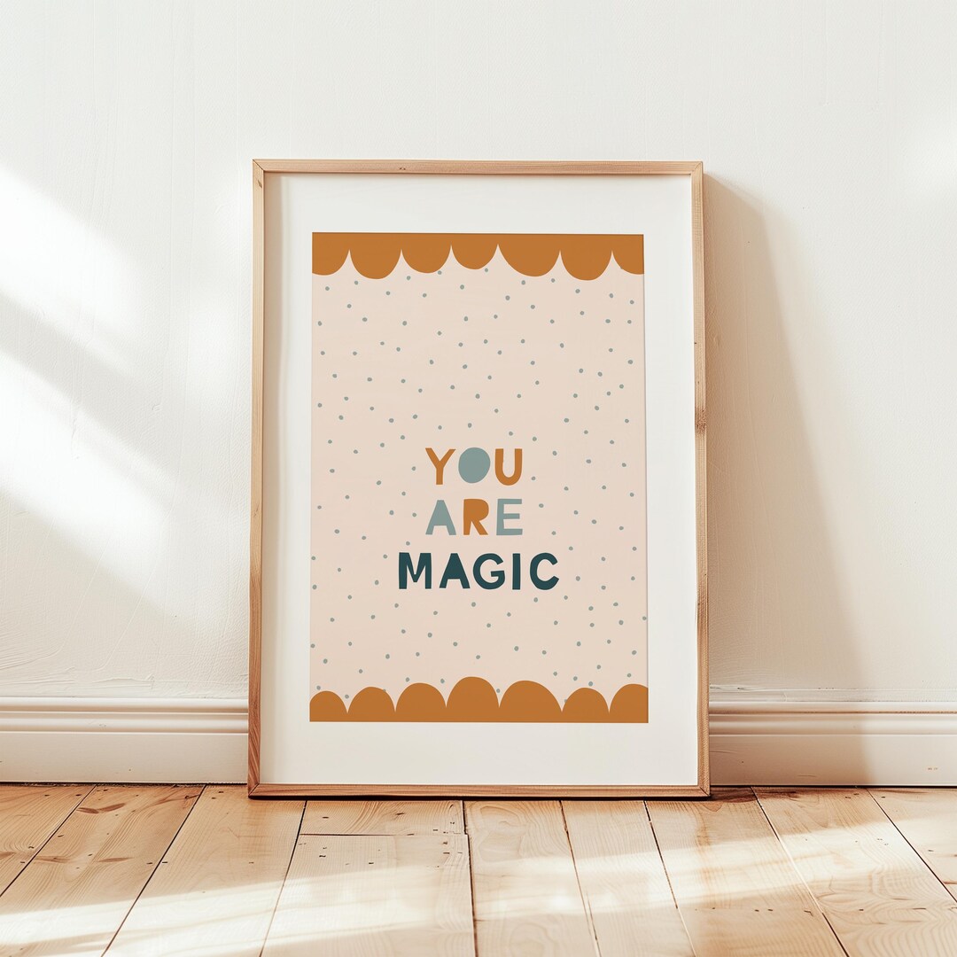 You Are Magic Printable, Typography Printable Wall Art, Nursery Prints ...