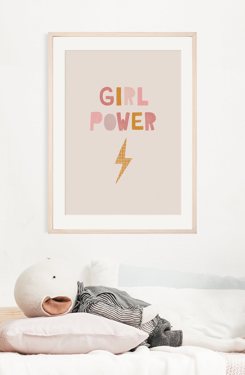 Girl Power Print Girl Power Poster Girl Power Wall Art Grl | Etsy