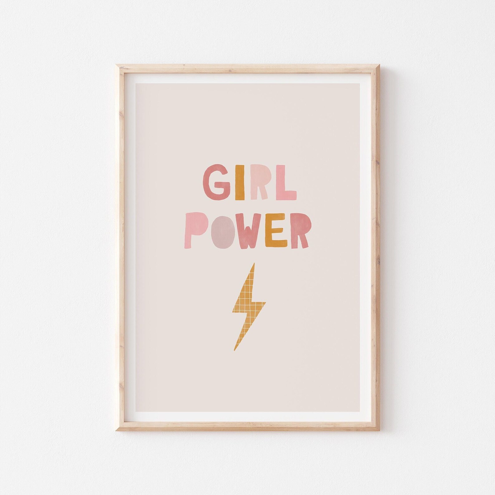 Girl Power Print, Girl Power Poster, Girl Power Wall Art, Grl Pwr ...