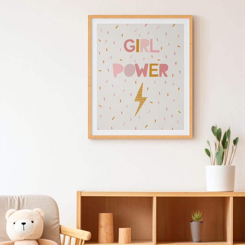 Girl Power Print, Girl Power Printable Wall Art, Feminist Wall Art ...
