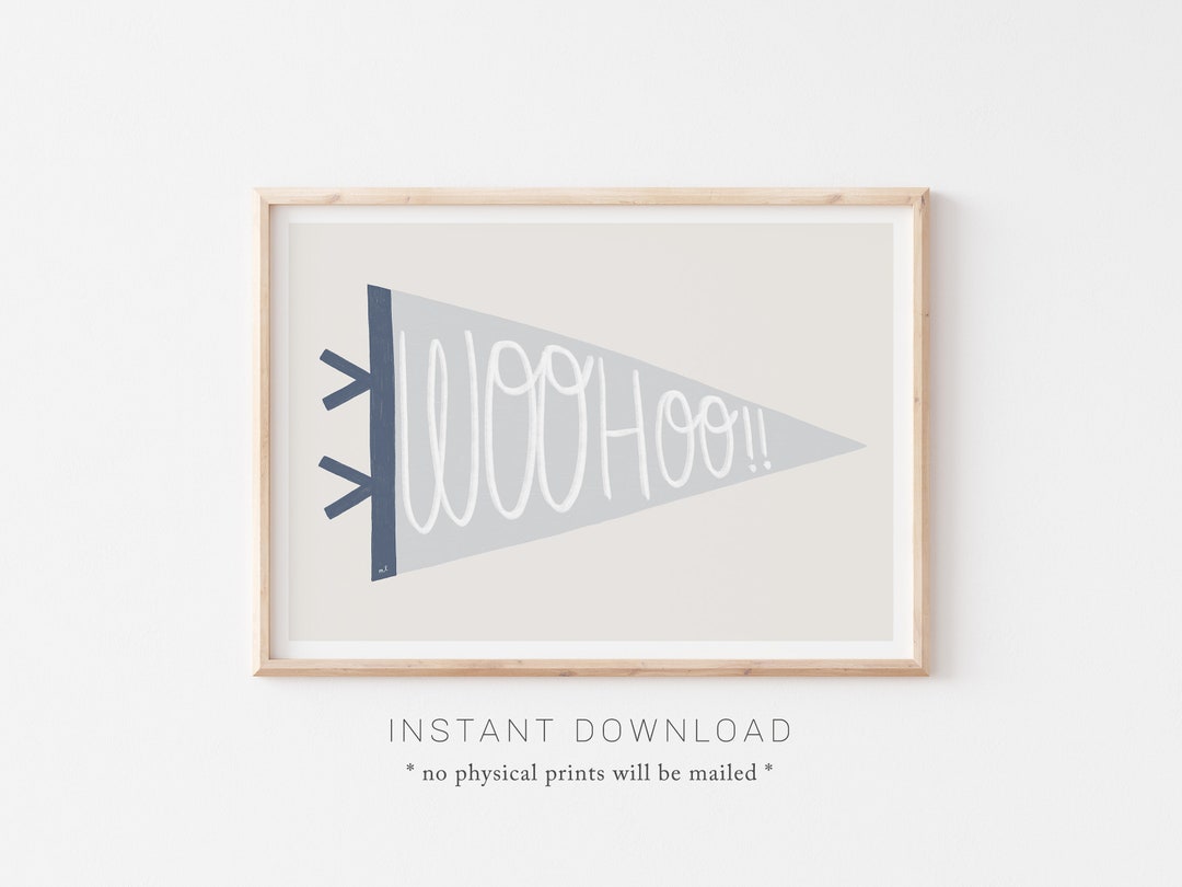 Woohoo Celebration Pennant Printable Printable Pennant to - Etsy