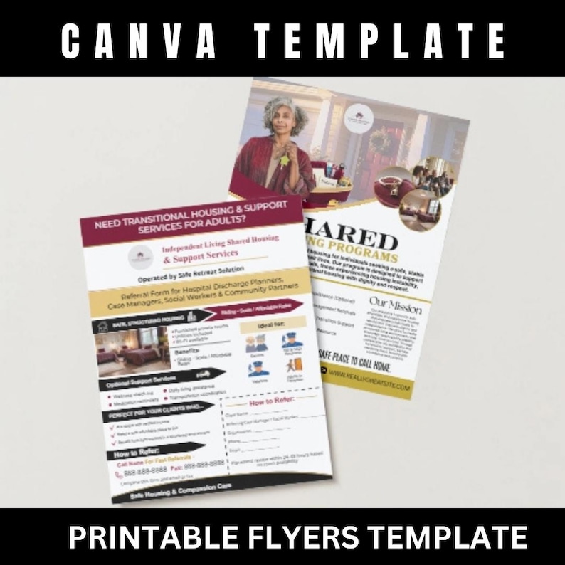 Shared Housing Bundle Canva Template | Transitional Housing Form ...