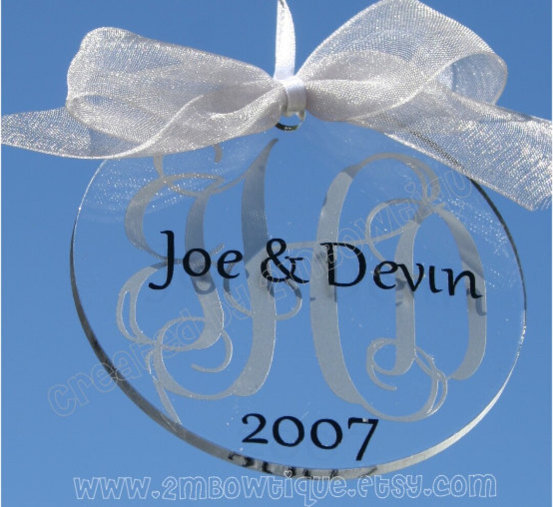 Monogrammed & Personalized Disc Ornament. Great Gift Idea - Etsy