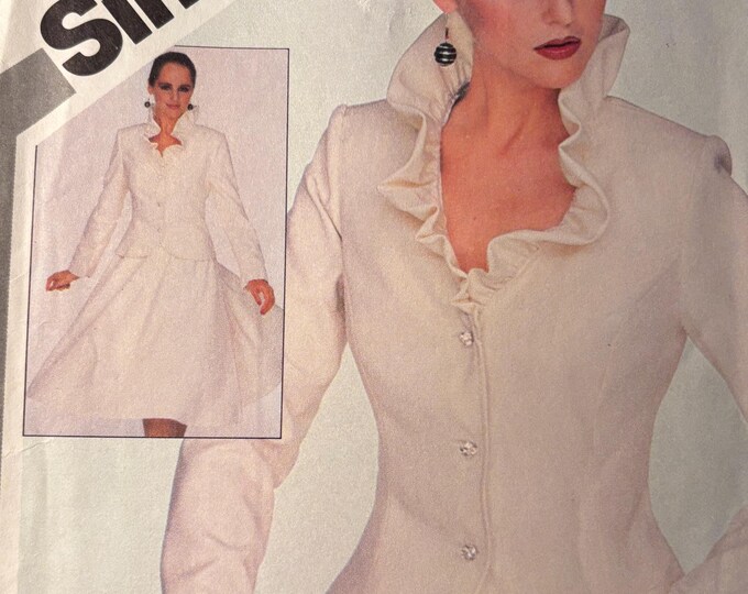 1981 Misses Fitted Lined Jacket and Skirt - Simplicity Pattern 5315 ...
