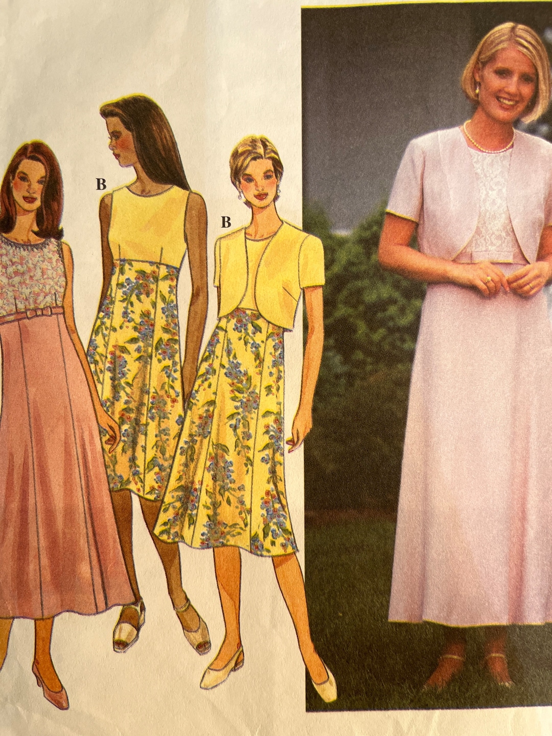 1998 Misses Dress and Jacket - Simplicity Pattern 8507 - Etsy