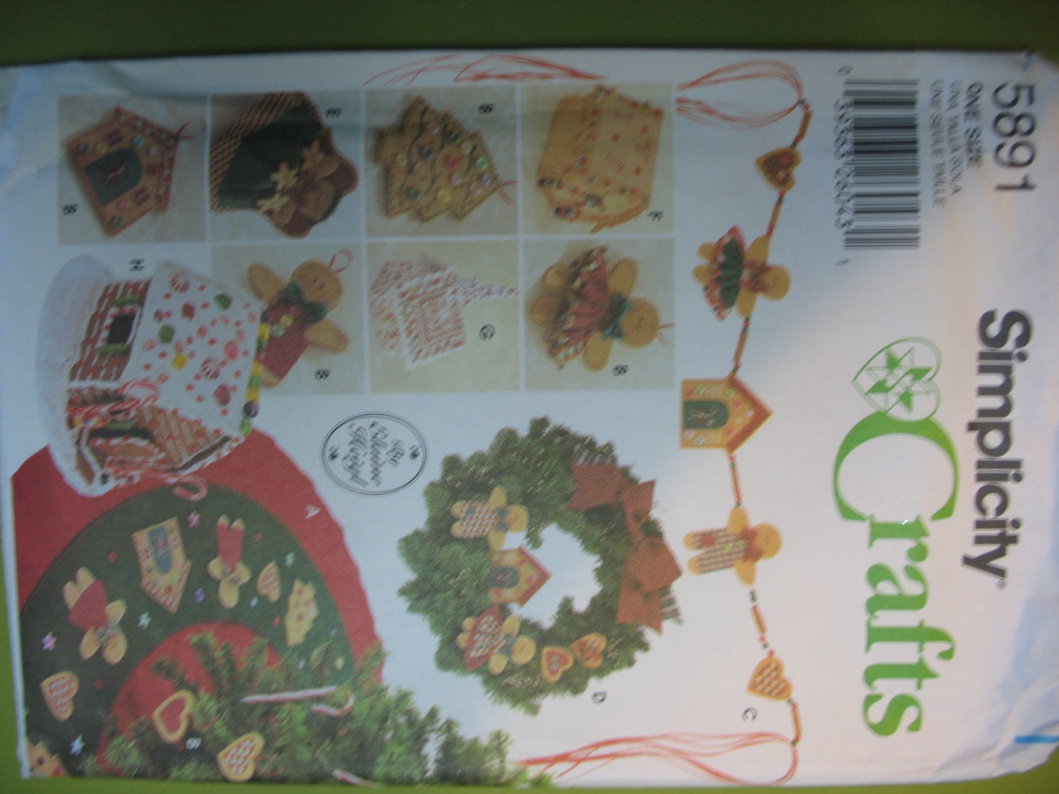 1995 Simplicity No Sew Tree Topper, Ornaments, Tree Skirt, Wreath, Swag ...