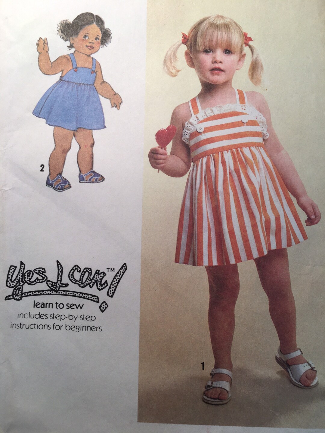 1979 Toddlers Sundress Simplicity Pattern 9019 - Etsy