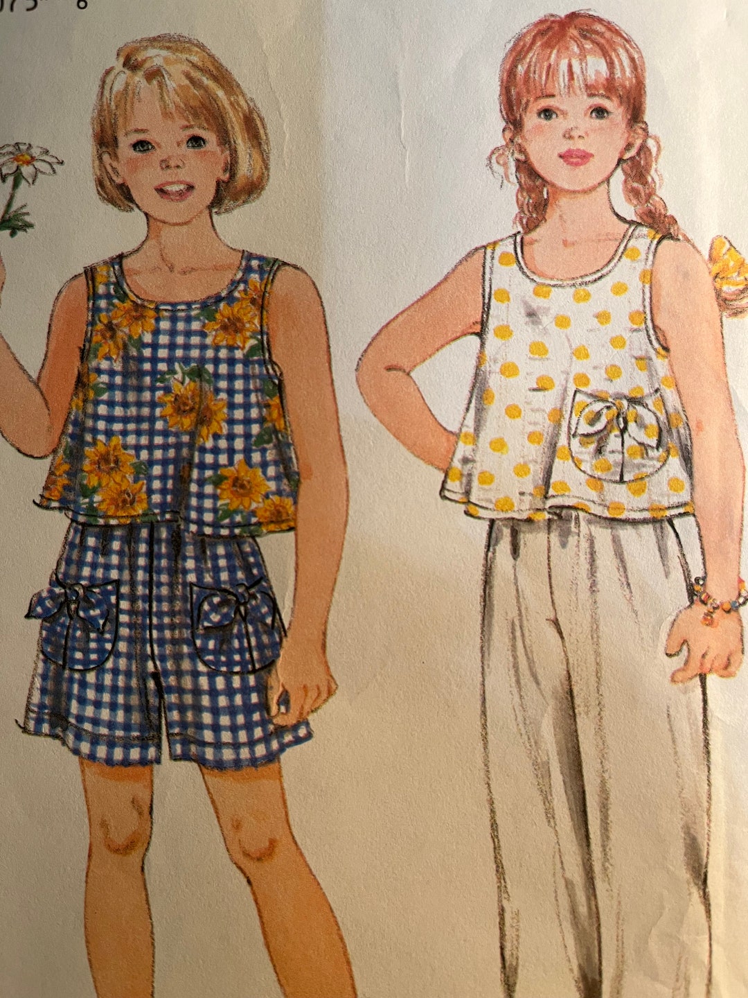 1994 Childs Pants or Shorts and Top - Simplicity Pattern 8873 - Sizes 2 ...