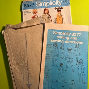 1969 Childs and Girls Jumper or Vest, Skirt and Pants - Simplicity ...