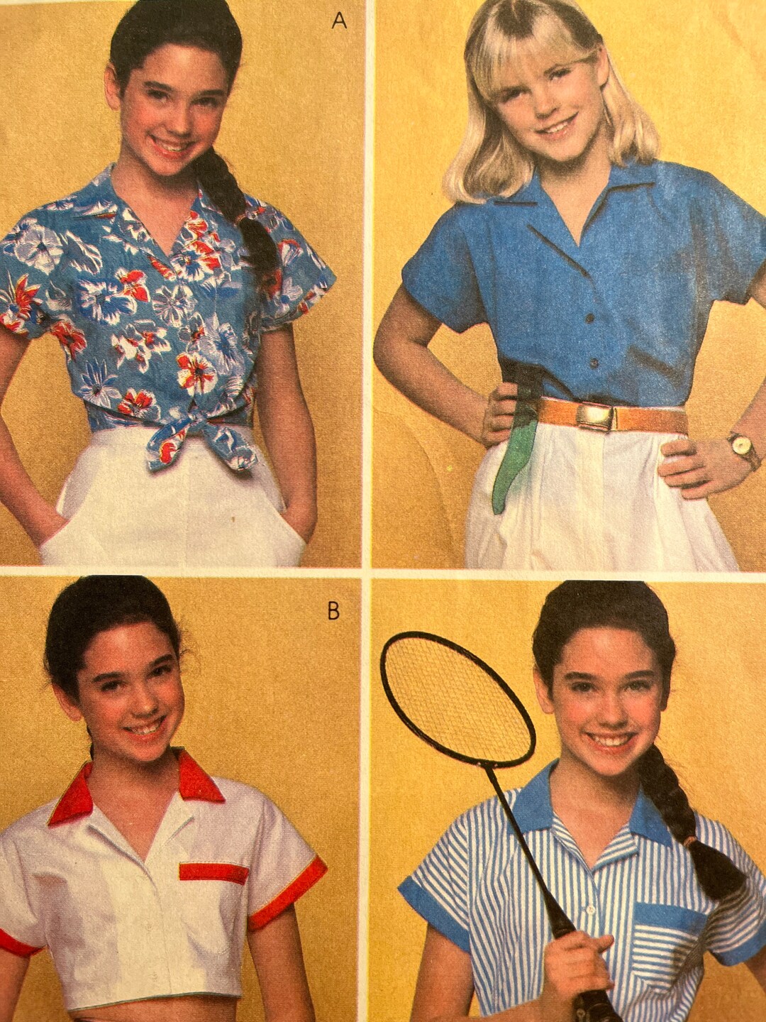 1983 Girls Tops in Three Variations - Mccall’s Pattern 8500 - Etsy