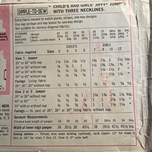 1969 Childs and Girls Jiffy Jumper - Simplicity Pattern 8372 - Size 10 ...