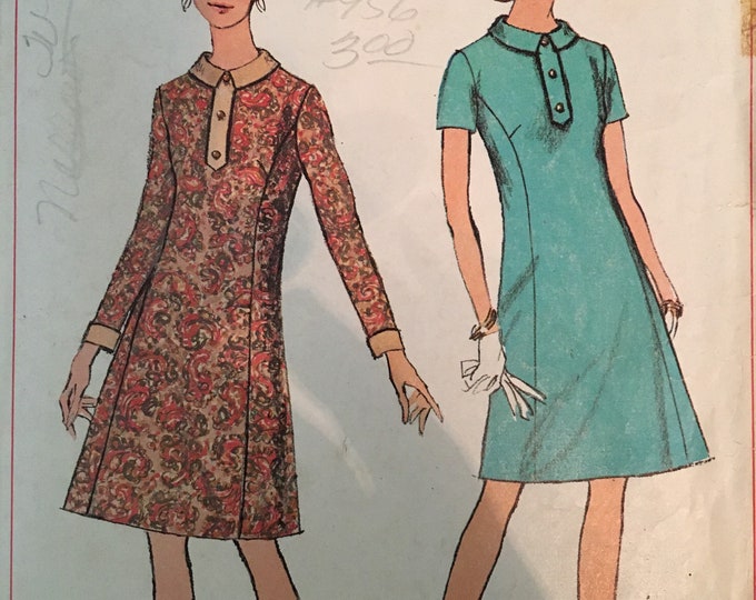 1967 Misses A-line Dress - Simplicity Pattern 7194 - Size 14 - Etsy