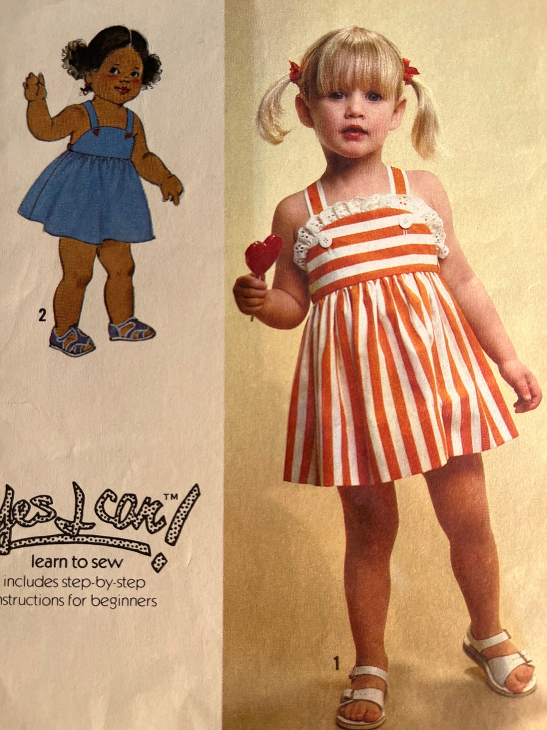 1979 Toddler Sundress - Simplicity Pattern 9019 - Etsy