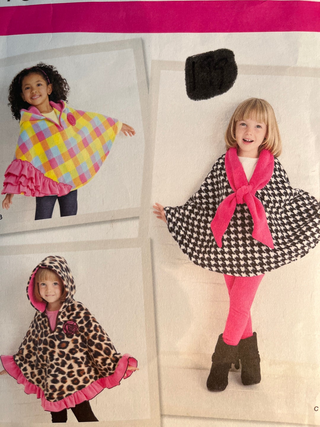 2013 Childs or Girls Fleece Capes - Simplicity Pattern 1706 - Etsy