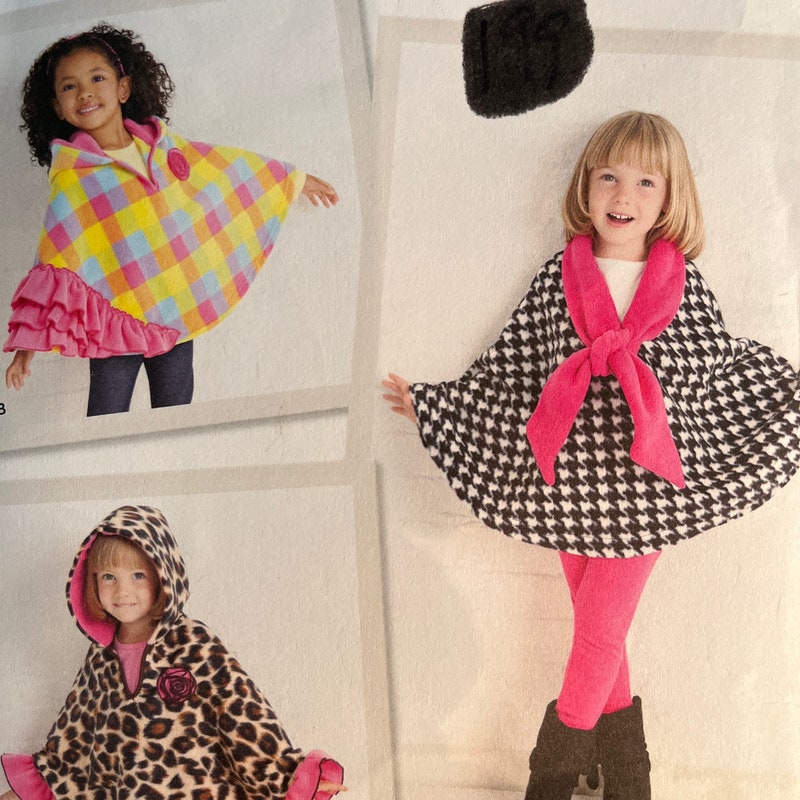 Girls Fleece Cape - Etsy