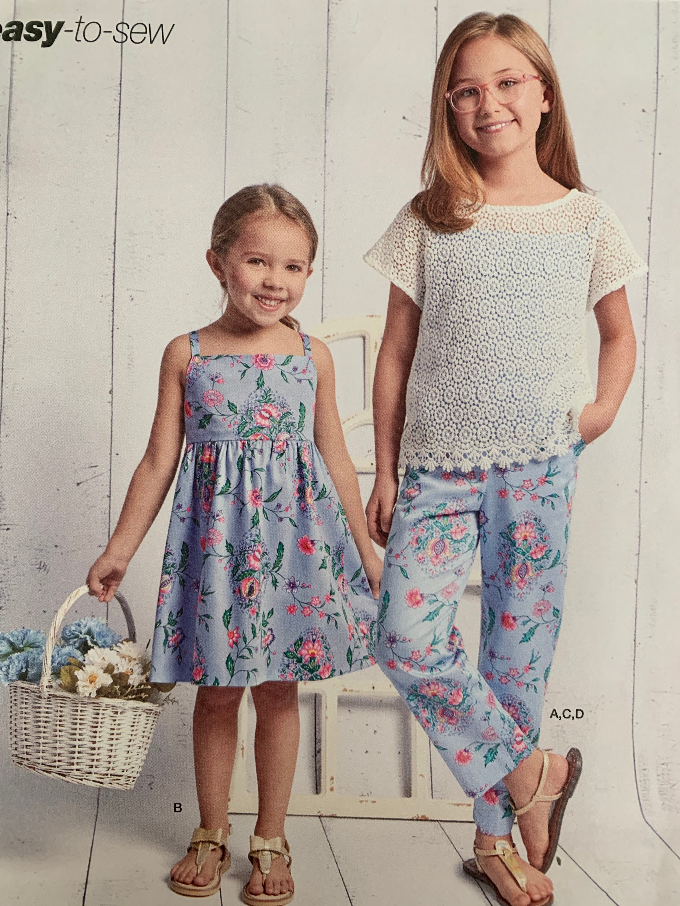 2018 Childs and Girls Dress, Top, Pants and Knit Camisole - Simplicity ...