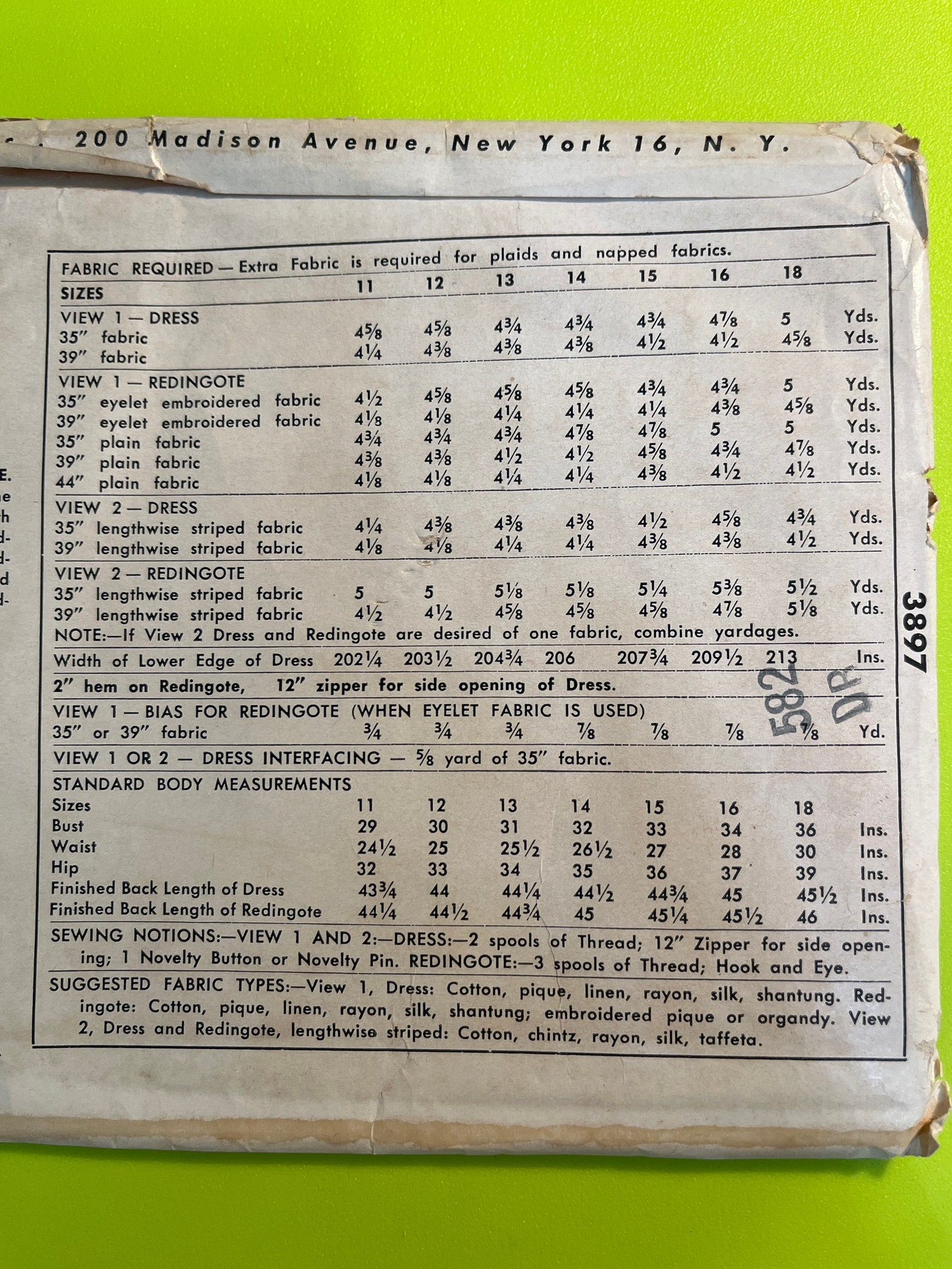 1952 Junior Misses’ One-piece Dress and Redingote (jacket) - Simplicity ...