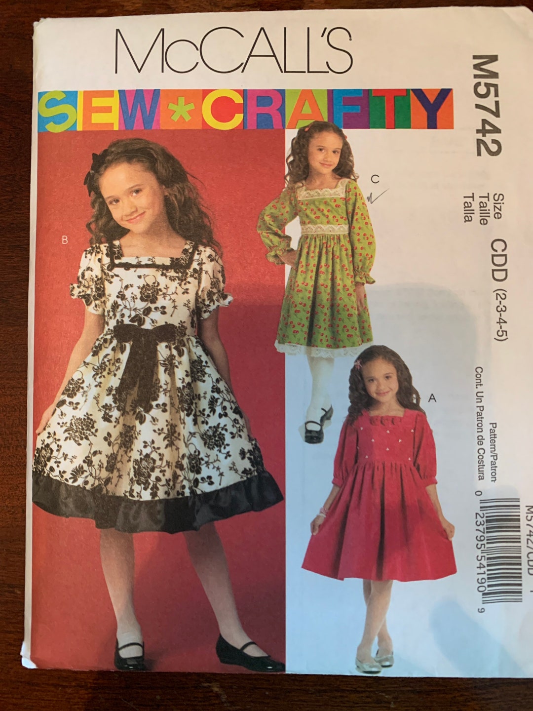 2008 Mccall's Girls Dress Pattern M5742 - Etsy
