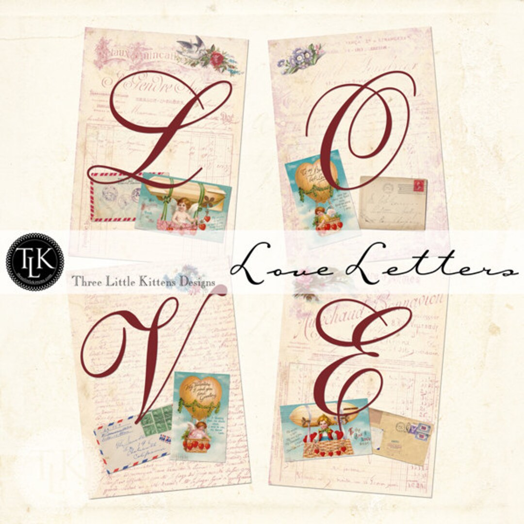 Valentine Love Letters Digital Banner - Etsy