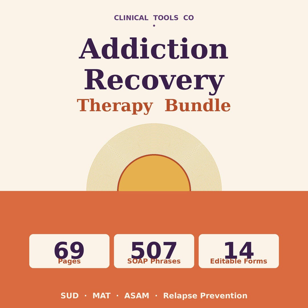 Addiction Recovery Therapy Bundle | 69-page SUD Treatment Manual | 500 ...