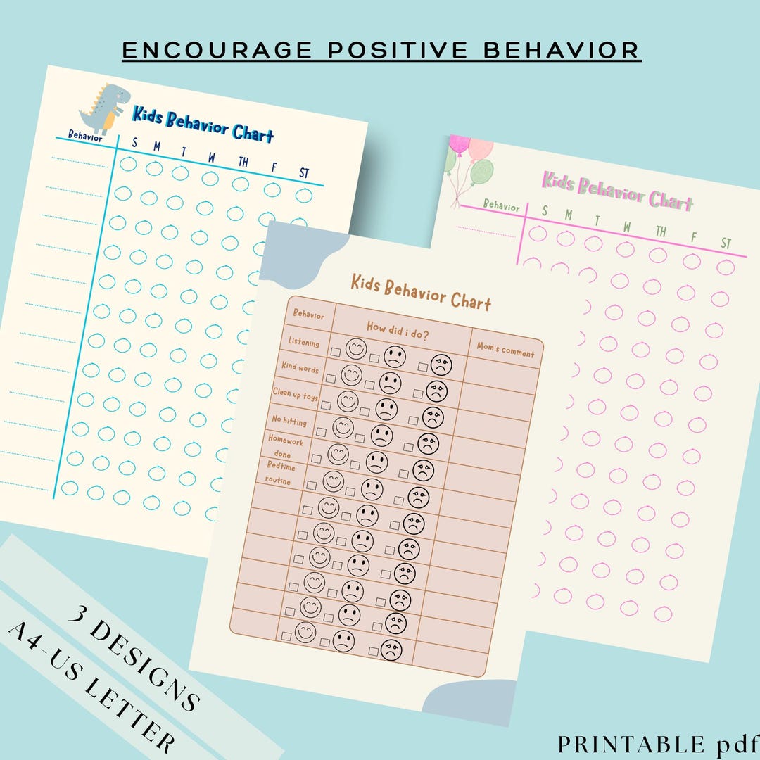 Kids Behavior Chart Printable | Reward Chart for Kids | Positive ...