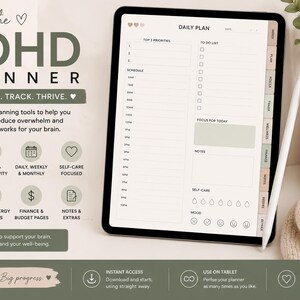 ADHD Digital Planner | Neurodivergent Productivity PDF (instant ...