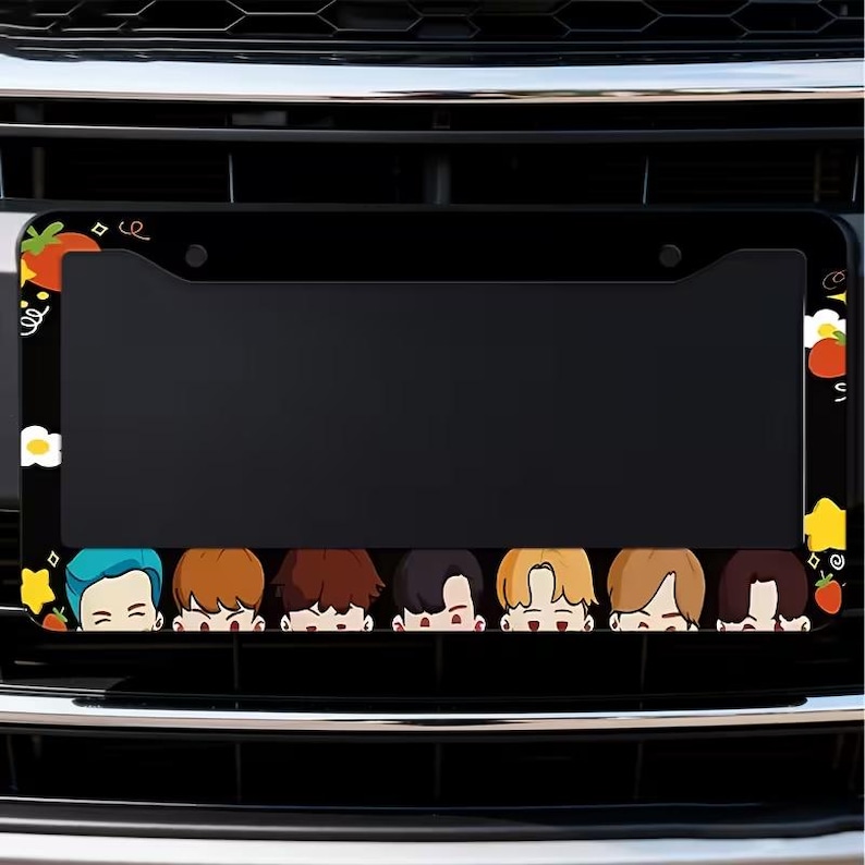 Cute Kpop Group License Plate Frame, Korean Idol Car Accessory ...