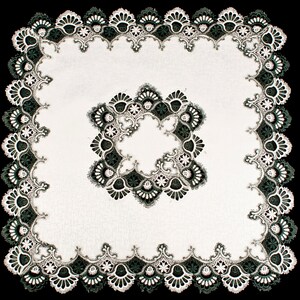 Hunter Green European Lace Table Runner Dresser Scarf Coffee Table ...