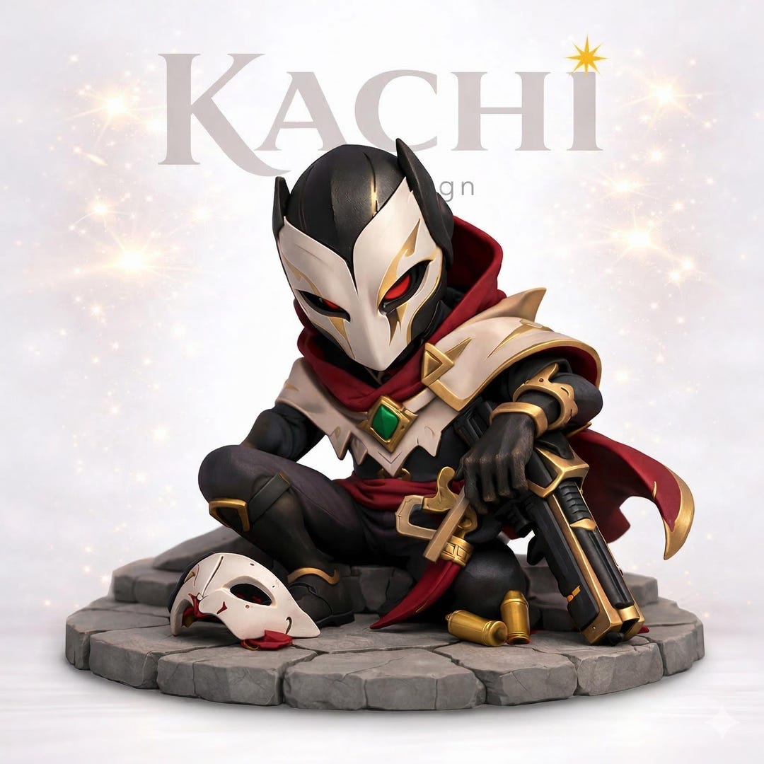 Jhin Chibi STL Figure, League of Legends 3D Print Model (digital ...