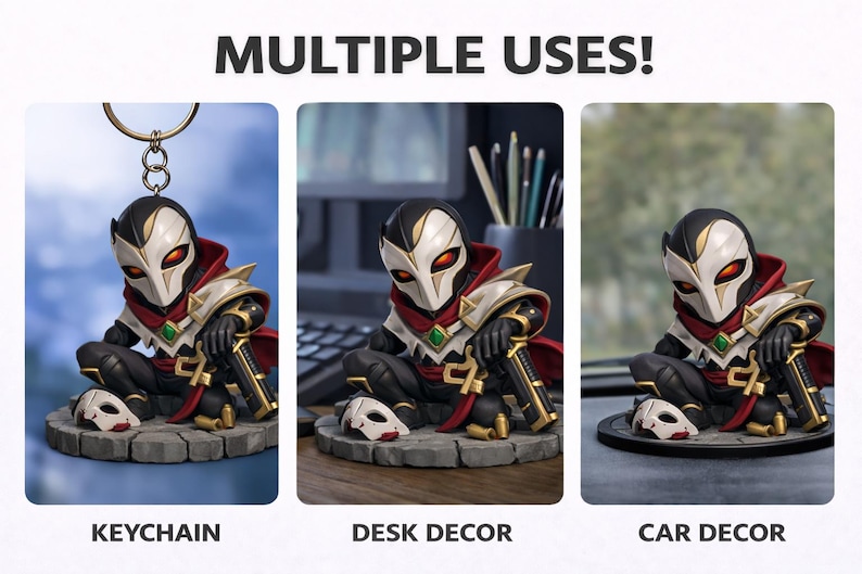 Jhin Chibi STL Figure, League of Legends 3D Print Model (digital ...