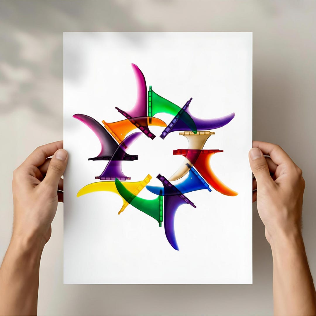Waveset Fins Composition Poster - Etsy