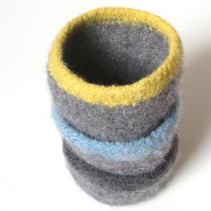 KNIT Felted Bowl PATTERN / Tutorial - Nesting Bowls - Make Five ...