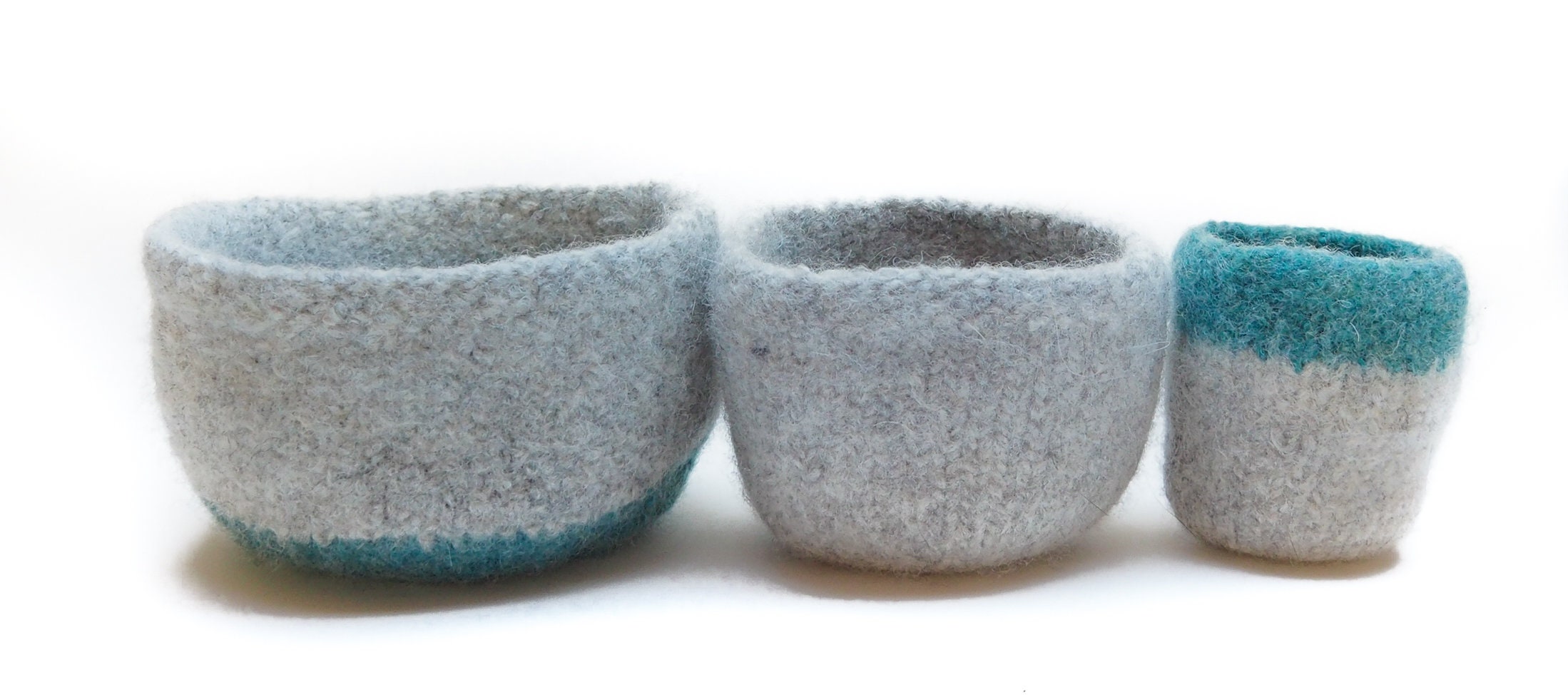 KNIT Felted Bowl PATTERN / tutorial nesting bowls make | Etsy