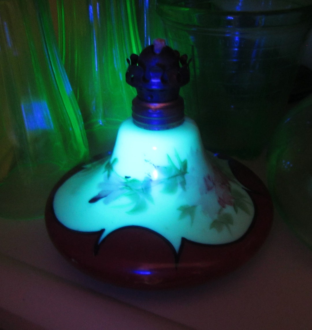 Vintage Jadeite Miniature Pancake Oil Lamp Base Uranium Glass - Etsy