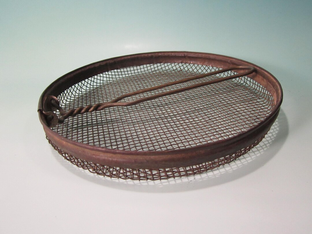 Vintage Metal Kitchen Sieve Strainer With Folding Handle - Etsy