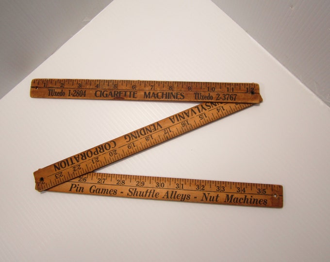 Antique Folding Yard Stick Vending Advertising - Etsy