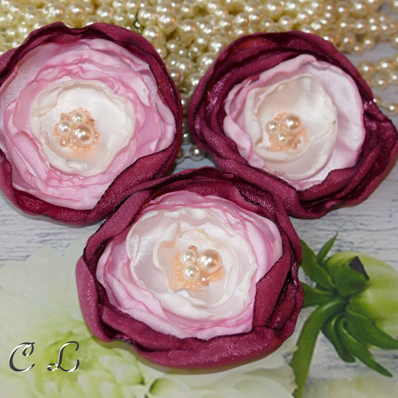 Fabric Flower Embellishments - Etsy
