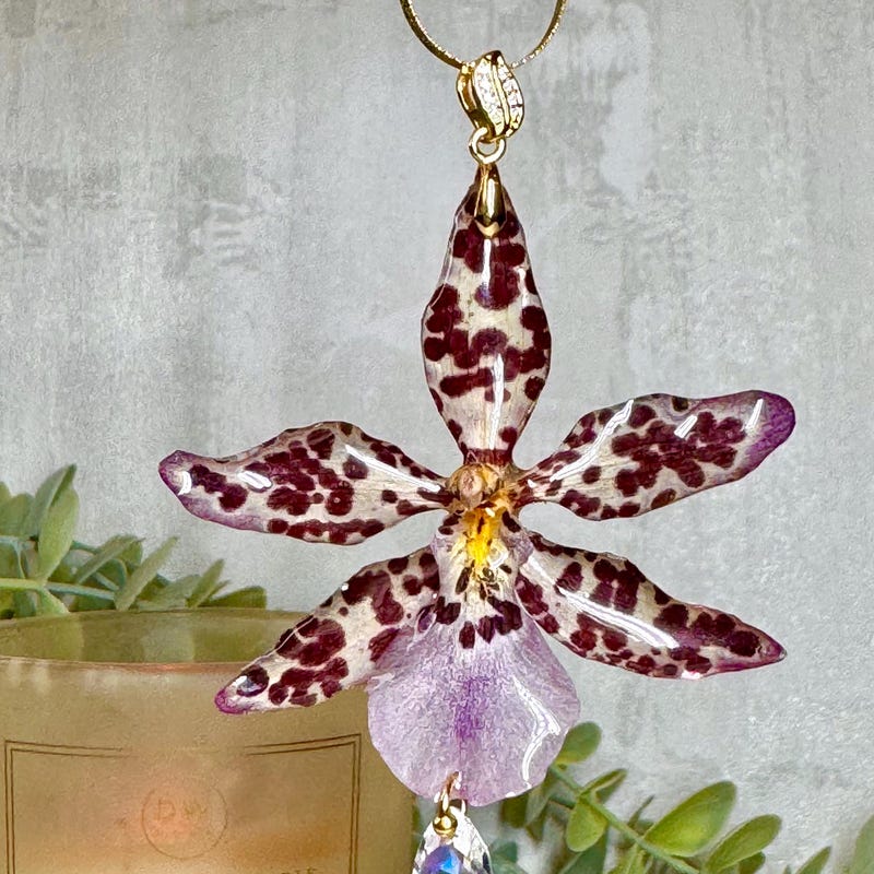 Orchid Necklace - Etsy