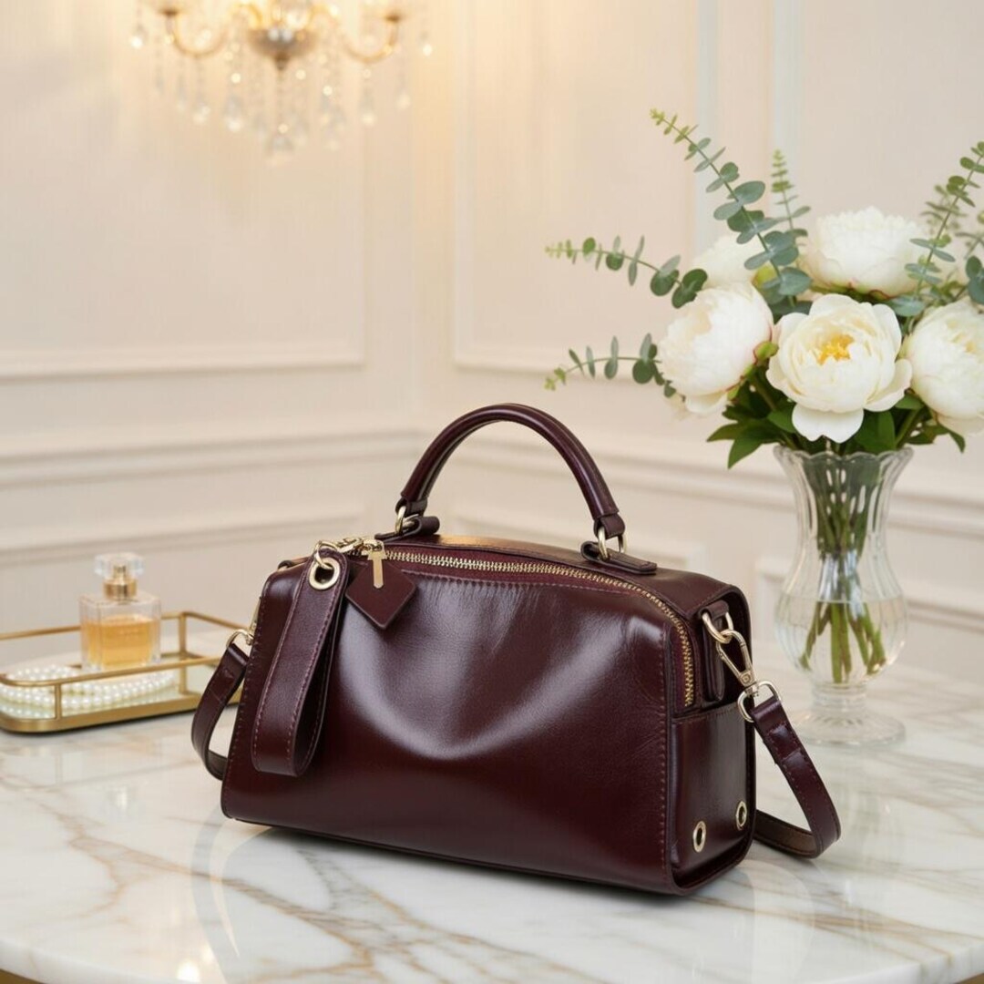Small Genuine Leather Tote Bag Women Crossbody Purse Shoulder Handbag ...