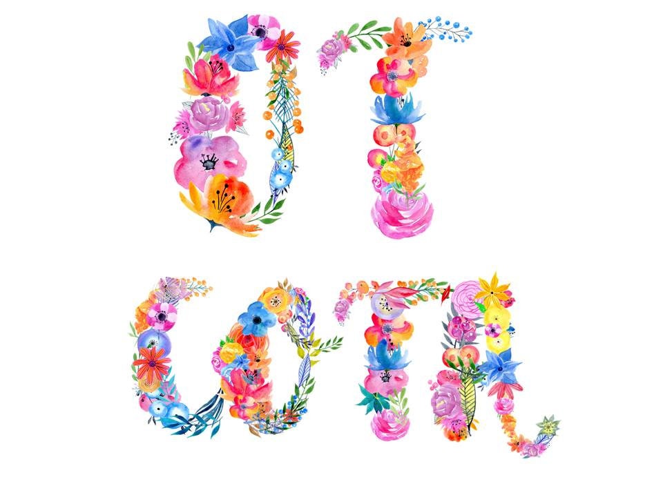 Occupational Therapist Sign OT Assistant Flower Watercolor Initials OTA ...